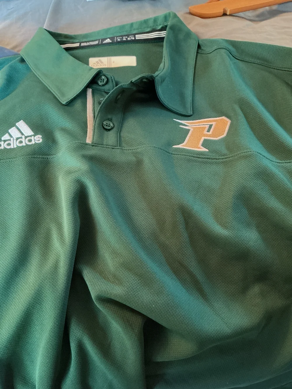 adidas | Shirts | Adidas Mens Dark Green Polo With White Trim And ...
